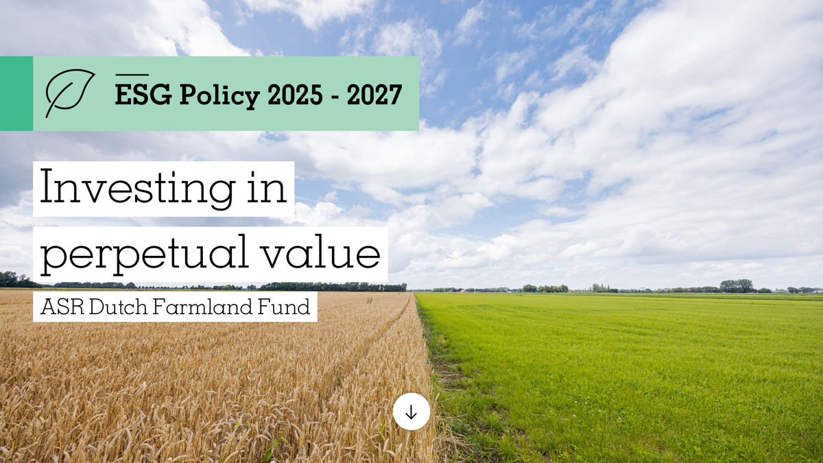 ESG beleid ASR Dutch Farmland Fund 2026-2028